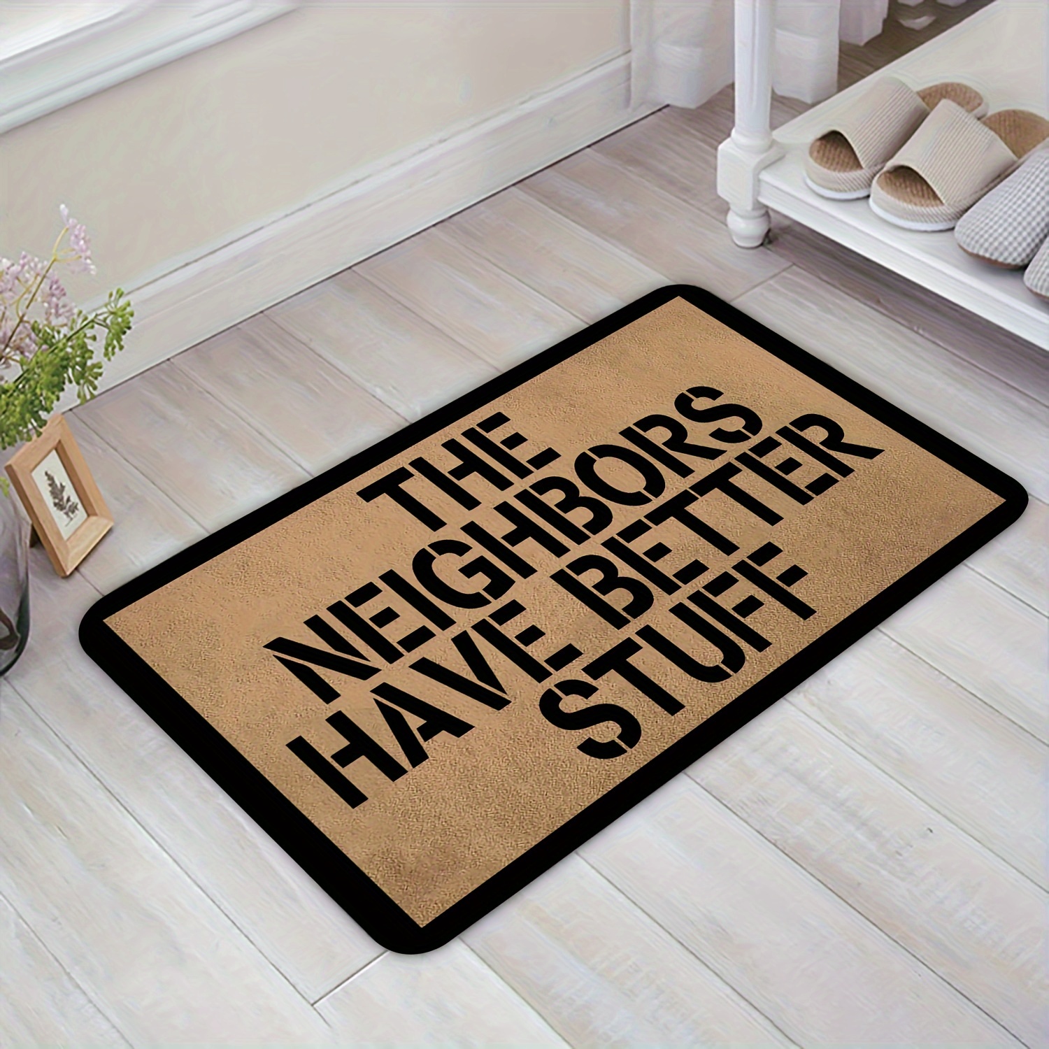 chic letter print welcome mat soft non slip waterproof stain - Temu ...