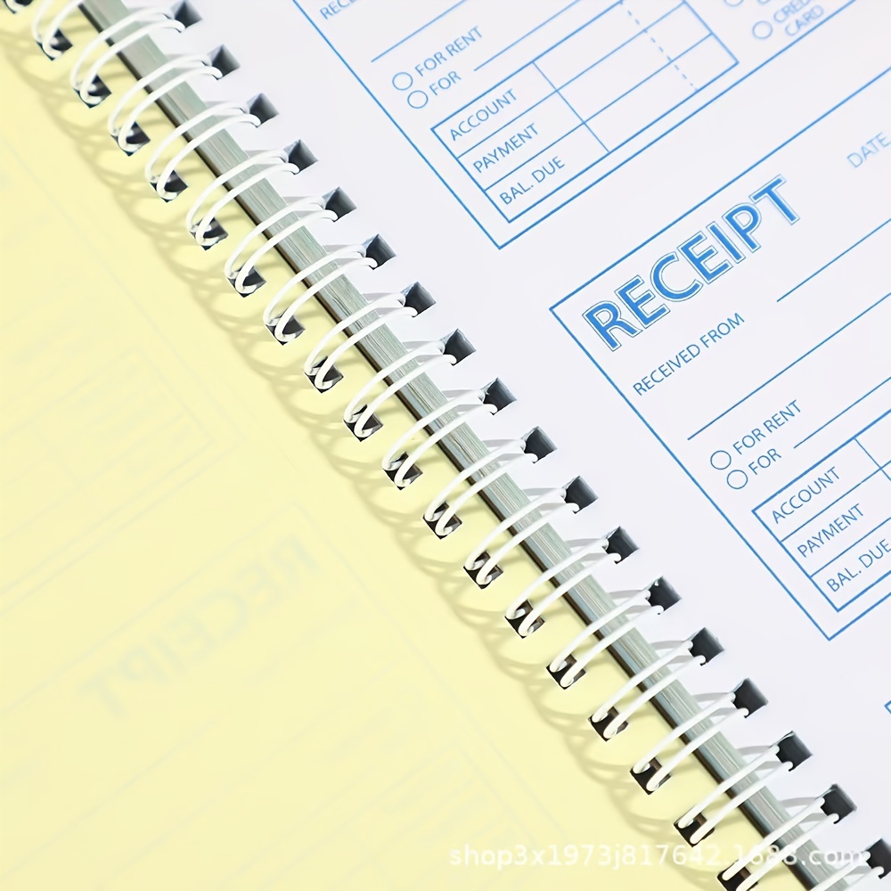 2 Part Carbonless Money Rent Receipt Book Spiral Bound 200 Sets 4 Page ...