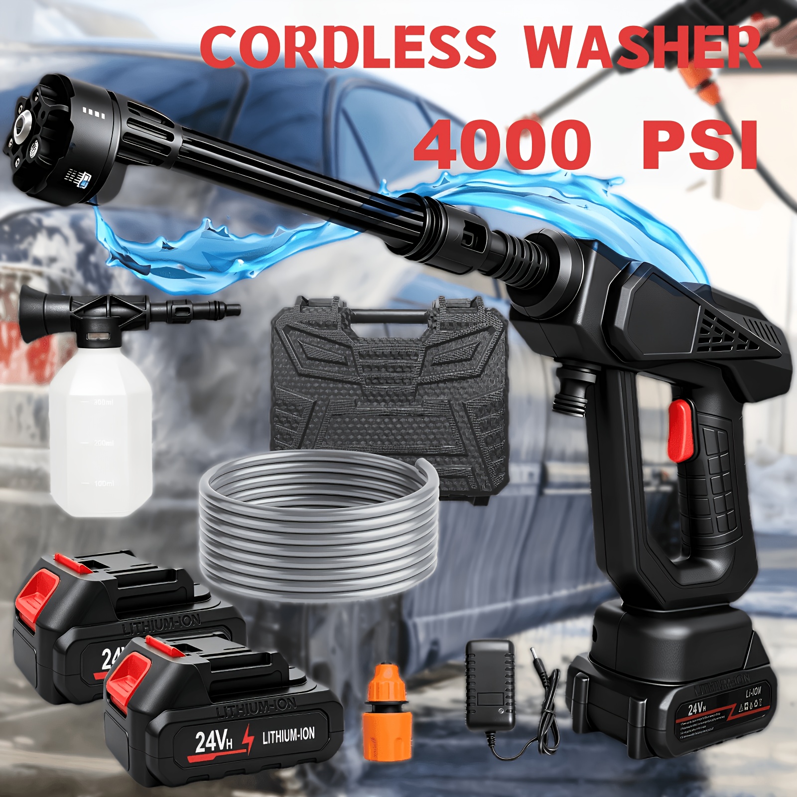 cordless pressure washer portable sold on Temu United States