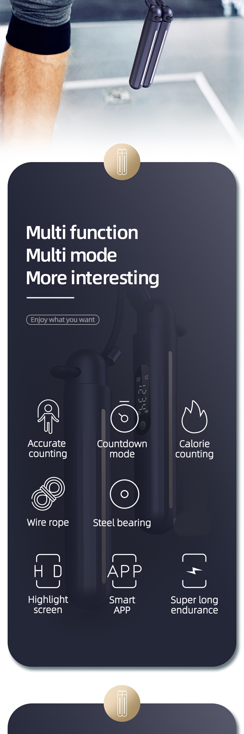 Smart Dual-mode Jump Rope - Usb Rechargeable, Cordless & Counting For ...