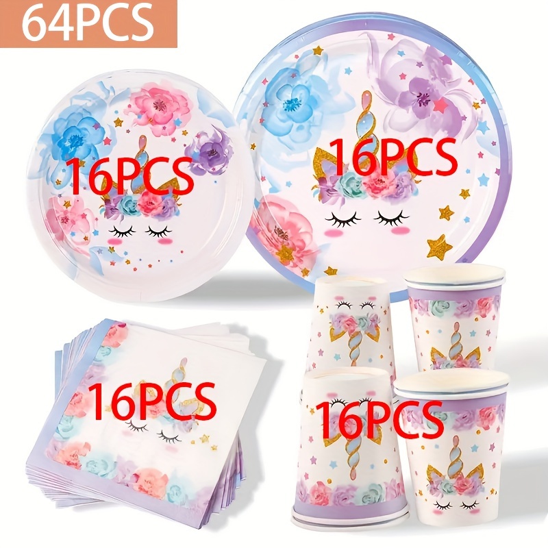Cute Party Supplies Rainbow Cute Plates Napkin Sets Baby - Temu Australia