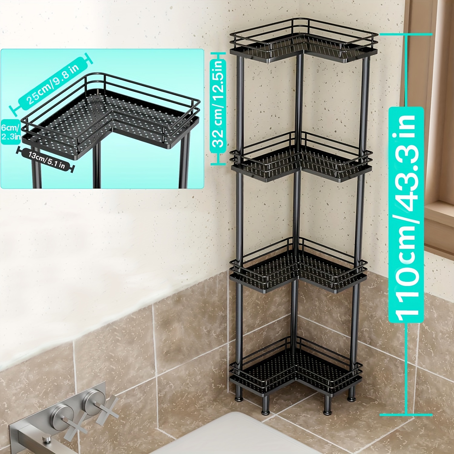 Shower caddy floor store