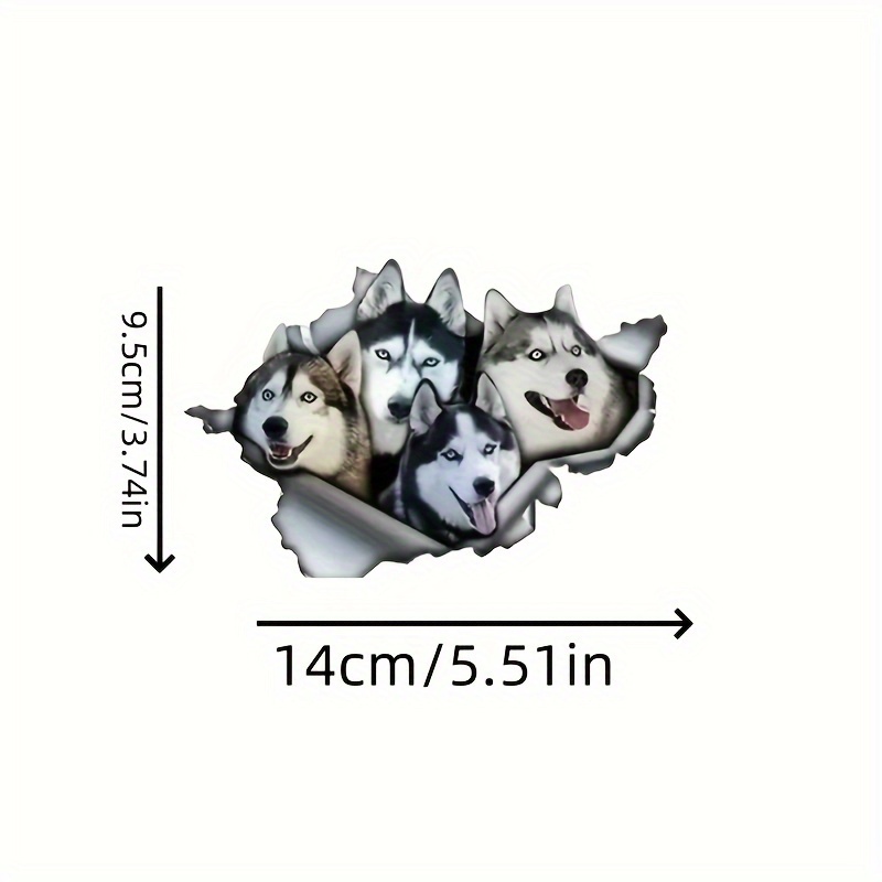 funny husky dogs peek car sticker laptop bottle truck phone - {region_name}