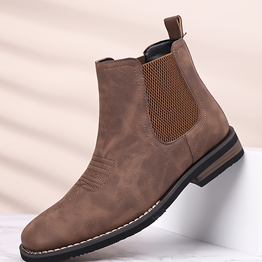 men dress boots sold on Temu United States