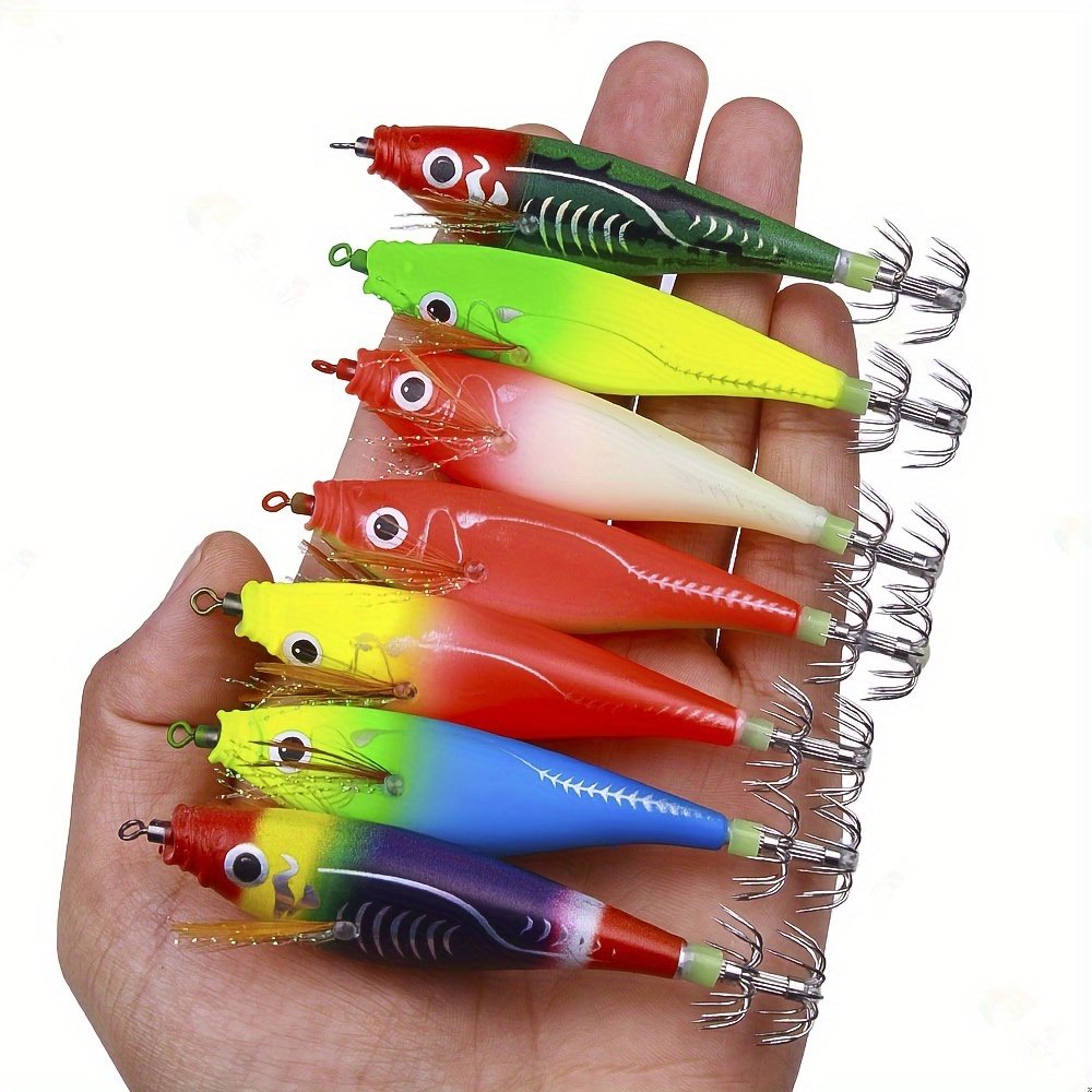 Luminous Squid Jig Bionic Hard Bait Fishing Tackle - Temu Portugal