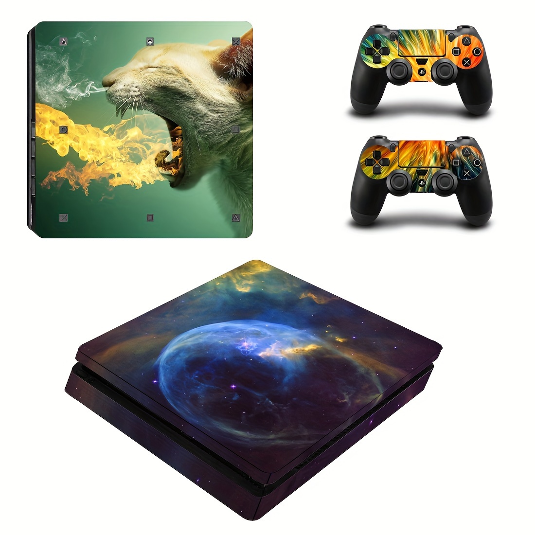 Ps4 Slim Vinyl Sticker Playstation 4 Slim Console+2 - Temu Ireland