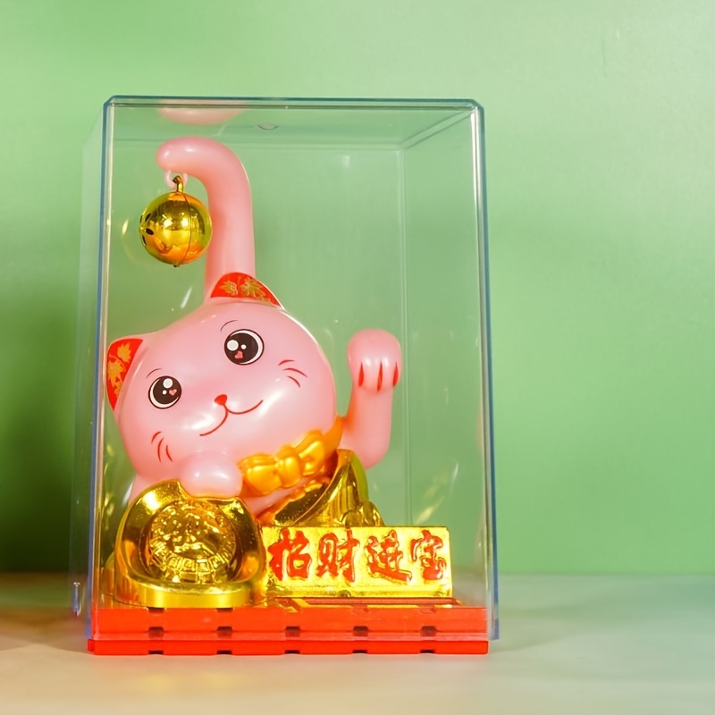 Solar powered Waving Long Tail Lucky Cat Decoration Home - Temu United ...