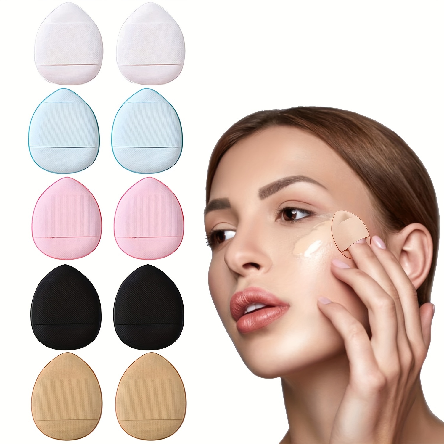 Finger Puff Mini Finger Makeup Sponges Soft Beauty Cosmetic - Temu New ...