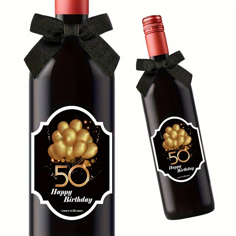 50th Birthday Celebration Wine Bottle Labels Champagne - Temu