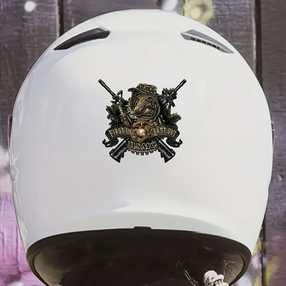 Usmc Bulldog Reflective Waterproof Sticker Durable Self - Temu Bahrain