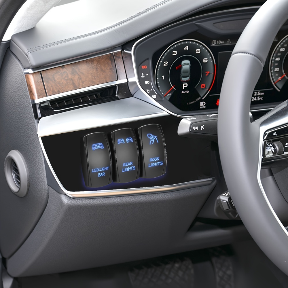 1pc 3 buttons rocker switch panel usb 3 0 socket digital voltage light ...