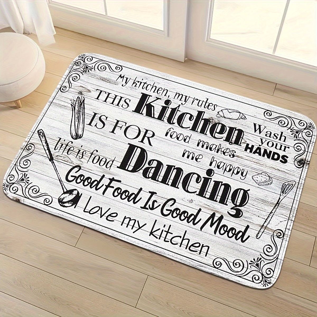 1 τεμ Χαλί Χαλί κουζίνας Χαλί δαπέδου κουζίνας Χαλιά με - Temu Greece