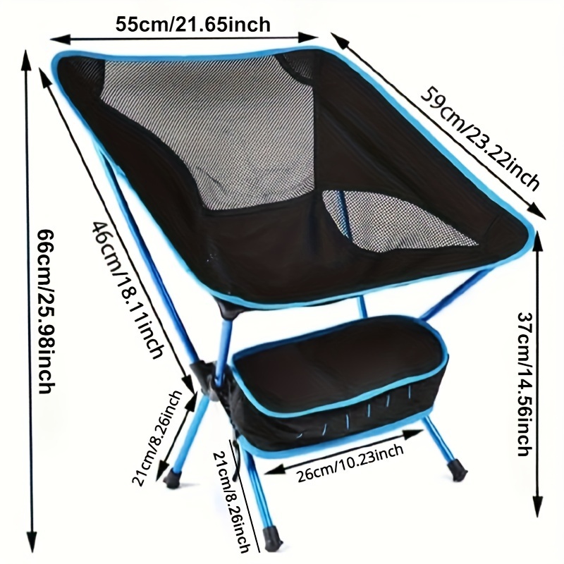1pc ultralight portable camping chair compact folding backpacking chair collapsible chair with carrying bag for outdoor hiking fishing backyard picnic travel temu Temu Canada