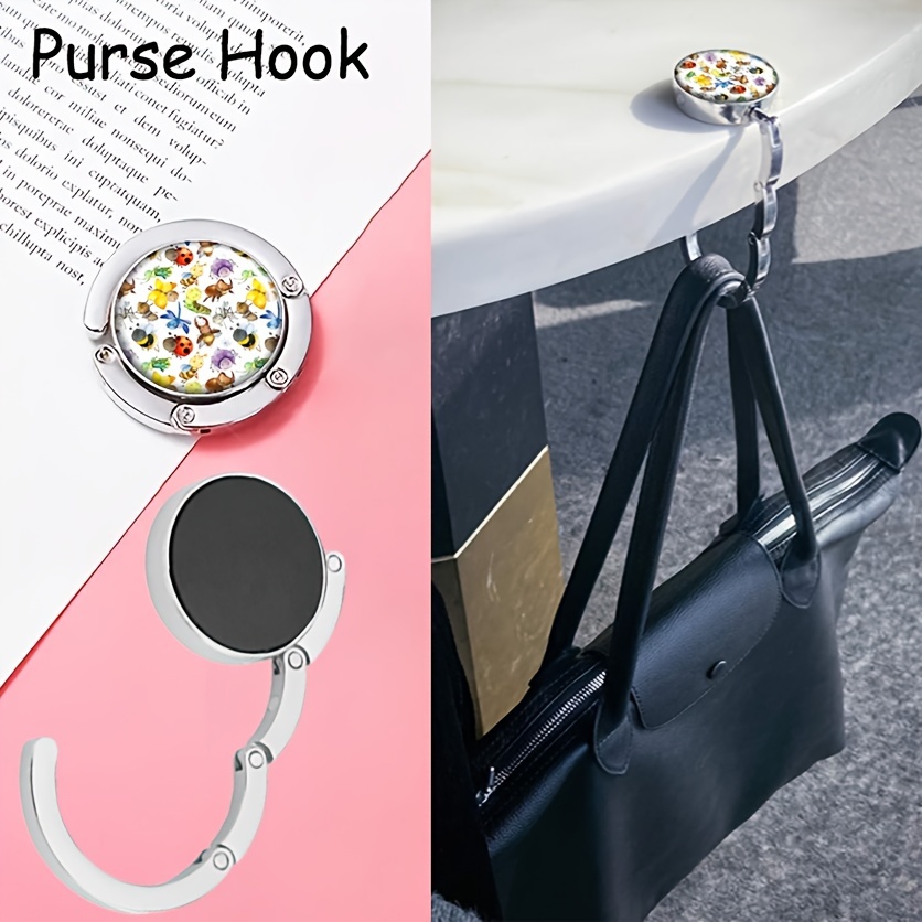 Foldable Purse Hook Table Handbag Hanger Cute Cartoon - Temu