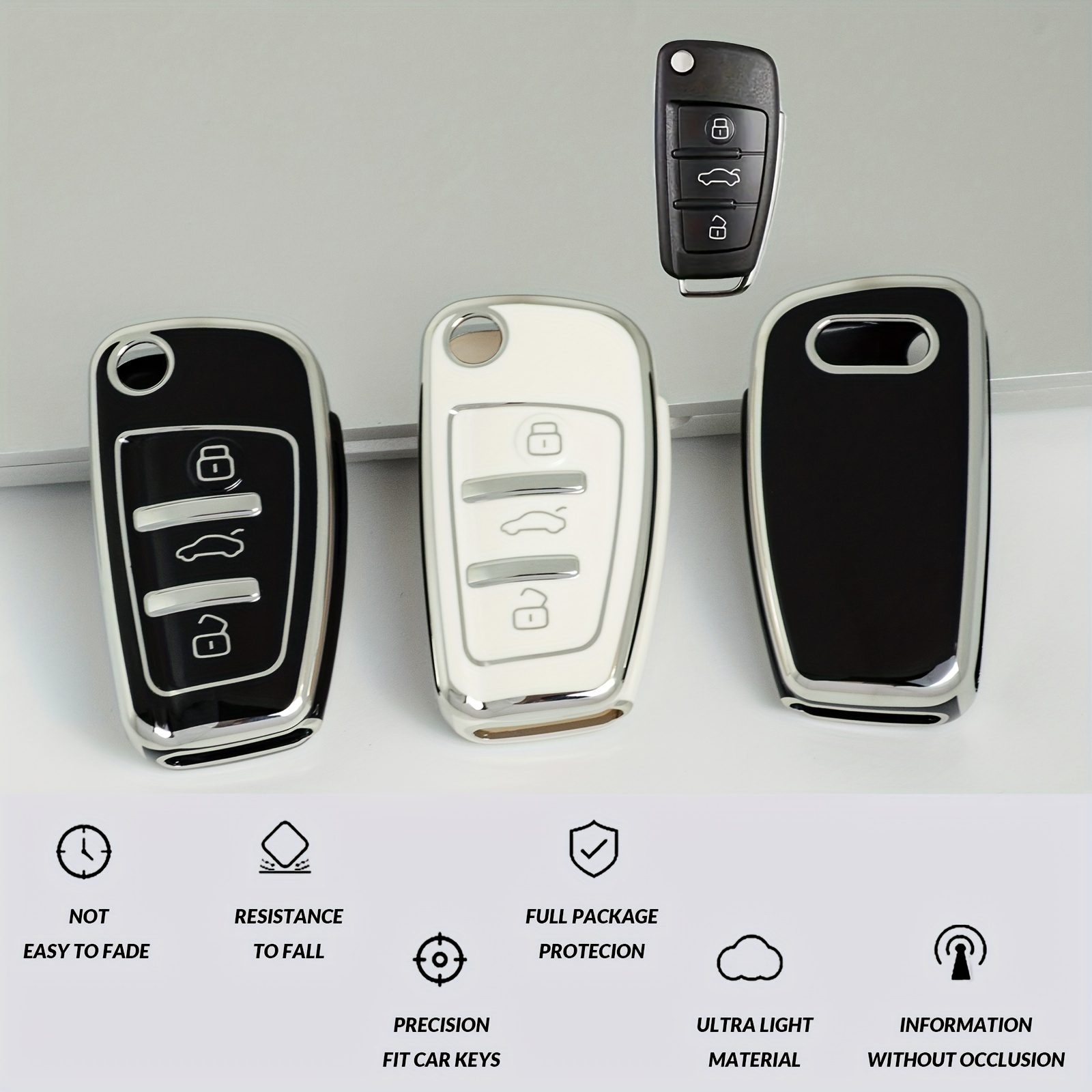 Tpu Key Fob Case For A1 A3 A6 Q2 Q3 Q7 Tt Tts R8 S3 S6 Rs3, Shockproof ...