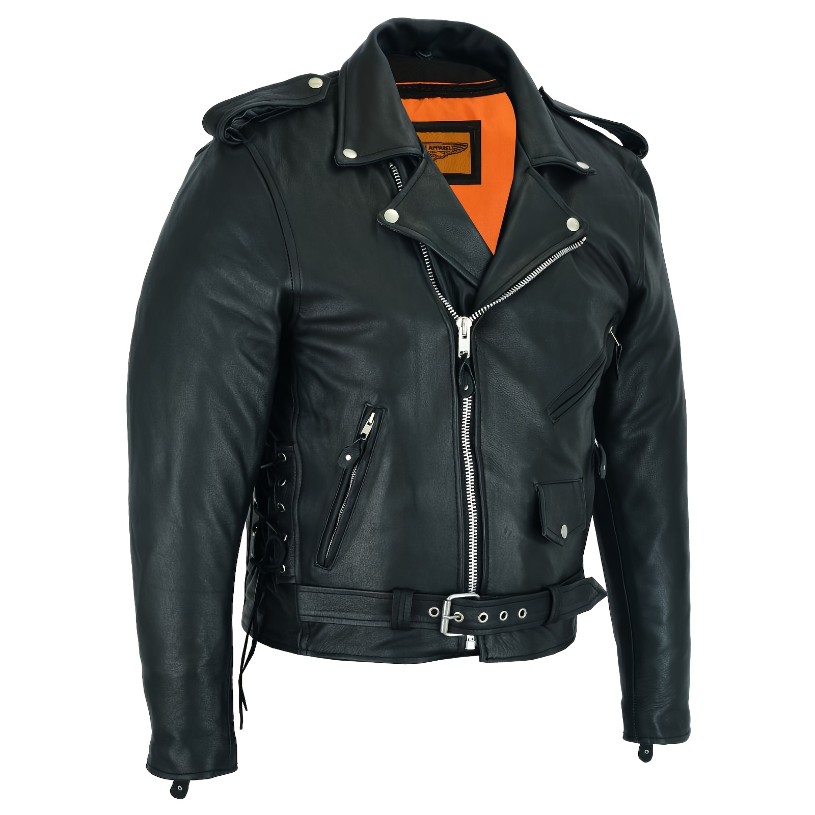leather jacket for motorcycle sold on Temu United States