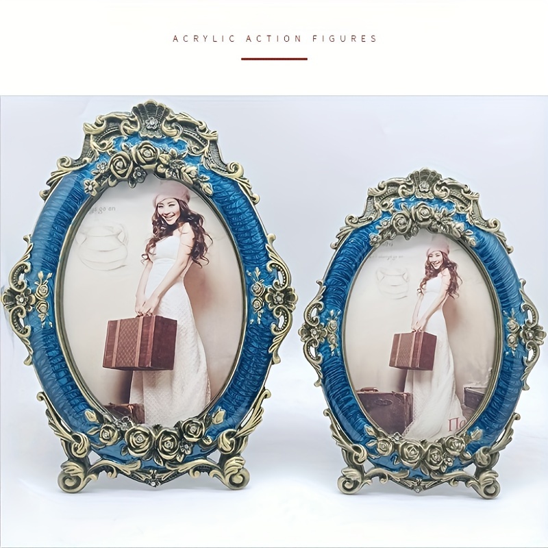 Vintage Style Oval Metal Picture Frames Elegant Baroque - Temu