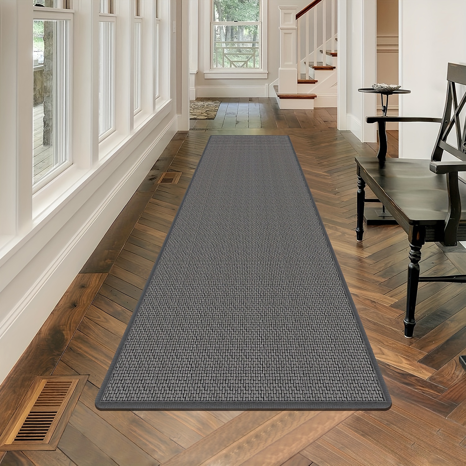 Runner rugs with rubber backing store