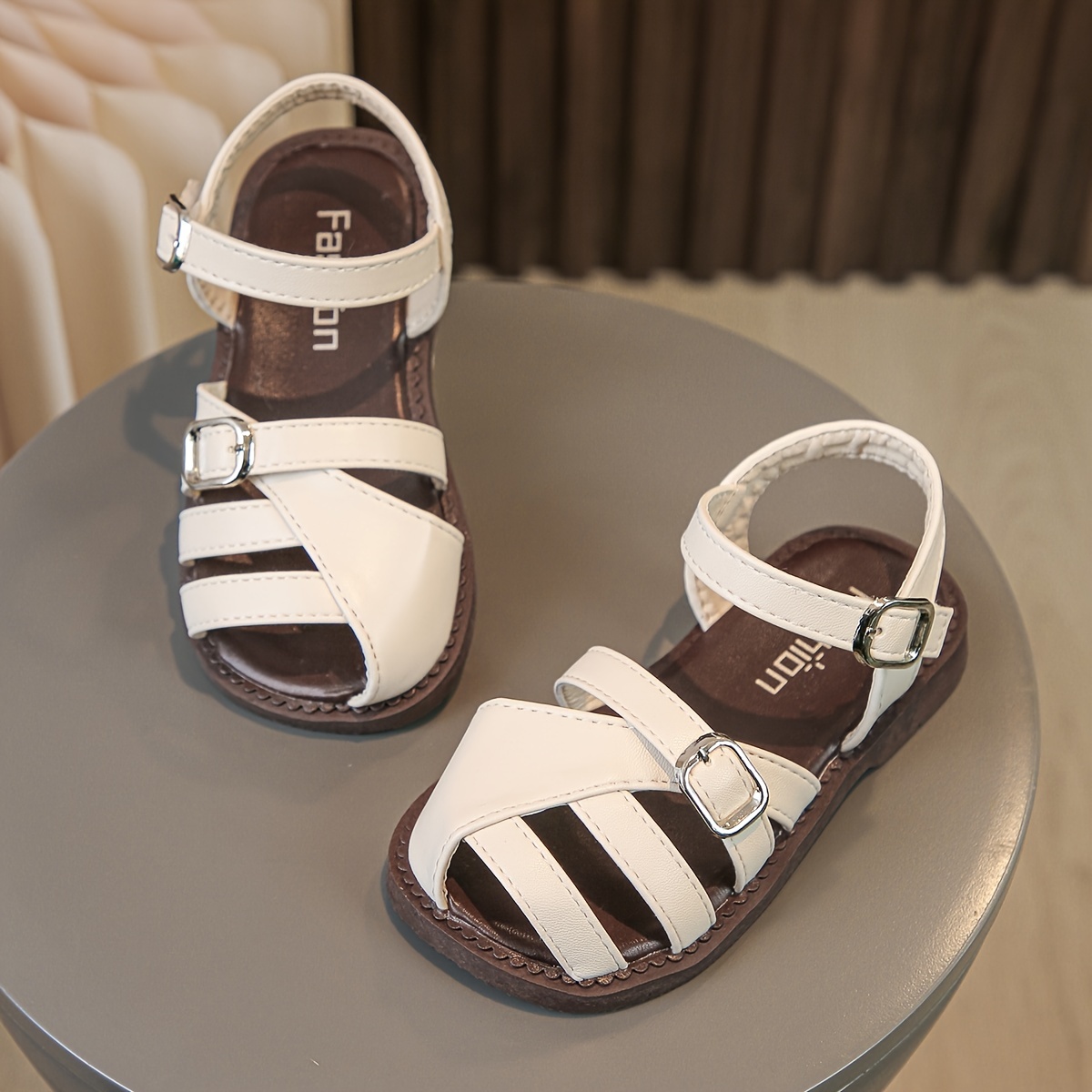 Girl's Trendy Close Toe Breathable Sandals Comfy Non Slip - Temu Australia