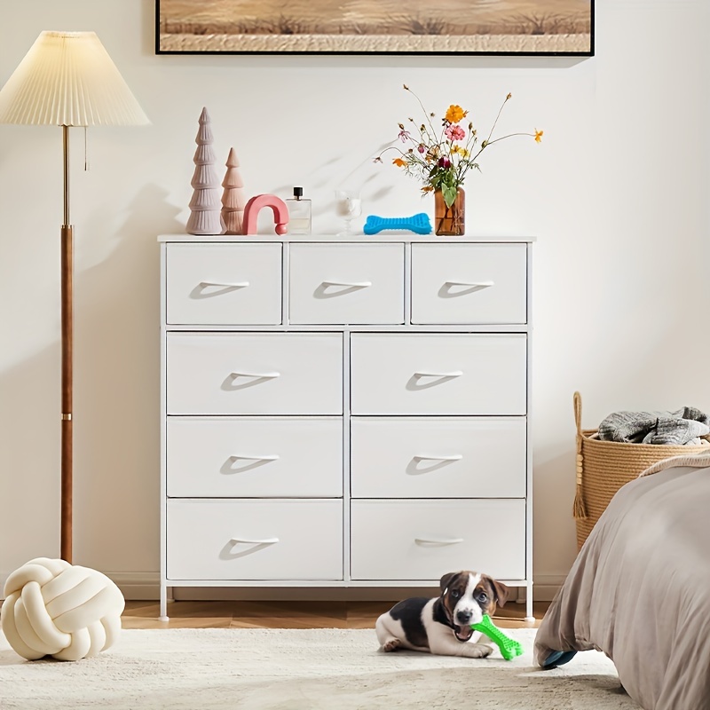 9 Drawers Pet Storage Furniture, Fabric Drawer Storage Cabinet For Pet ...