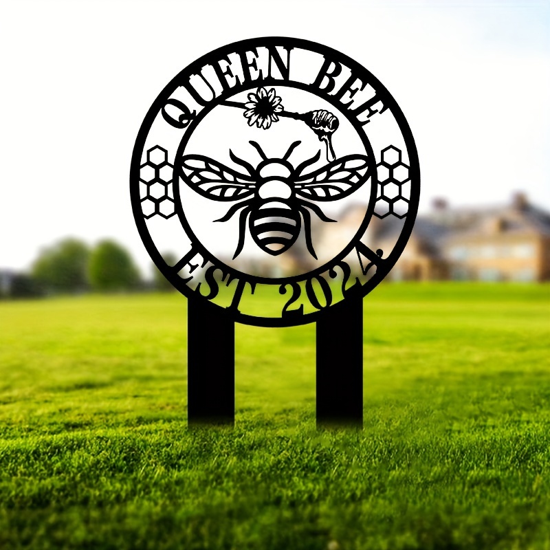 Bee themed Garden Stake Acrylic Lawn Sign Outdoor Decor No - Temu