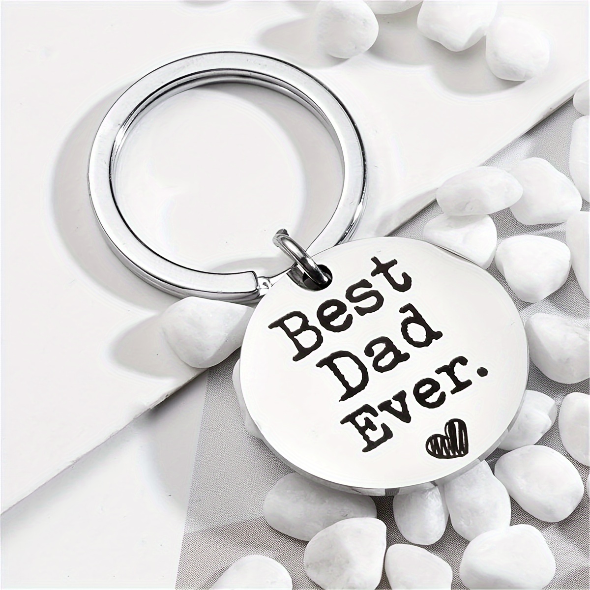 best dad ever keychain stainless chain ring bag - Temu Ireland