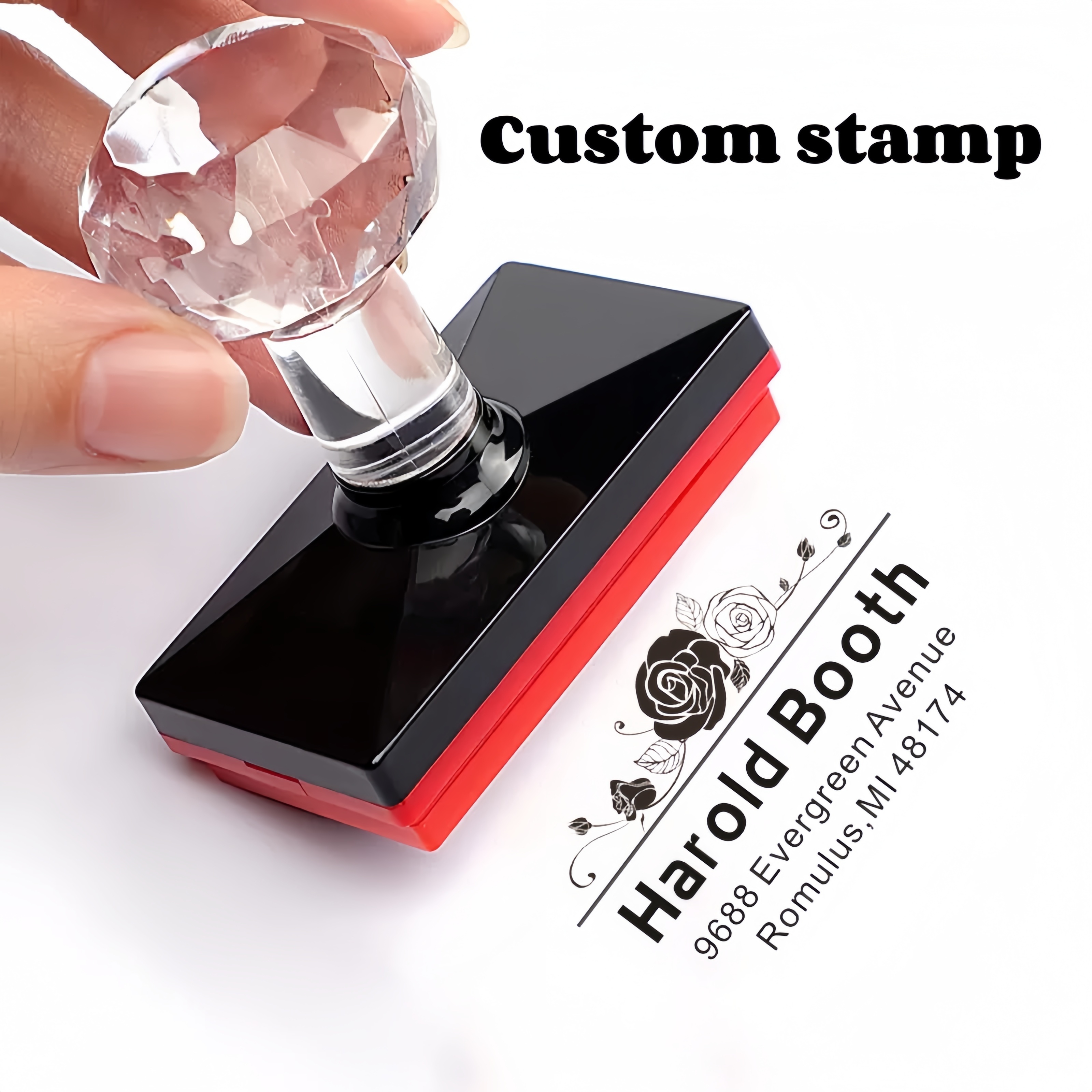 Professional Customized Personalized Business Stamp Filled - Temu Australia