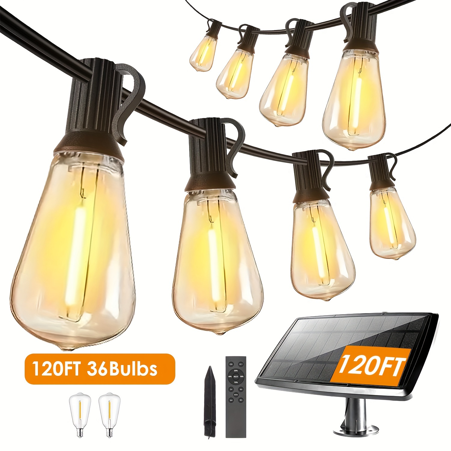 solar lights outdoor sold on Temu United States