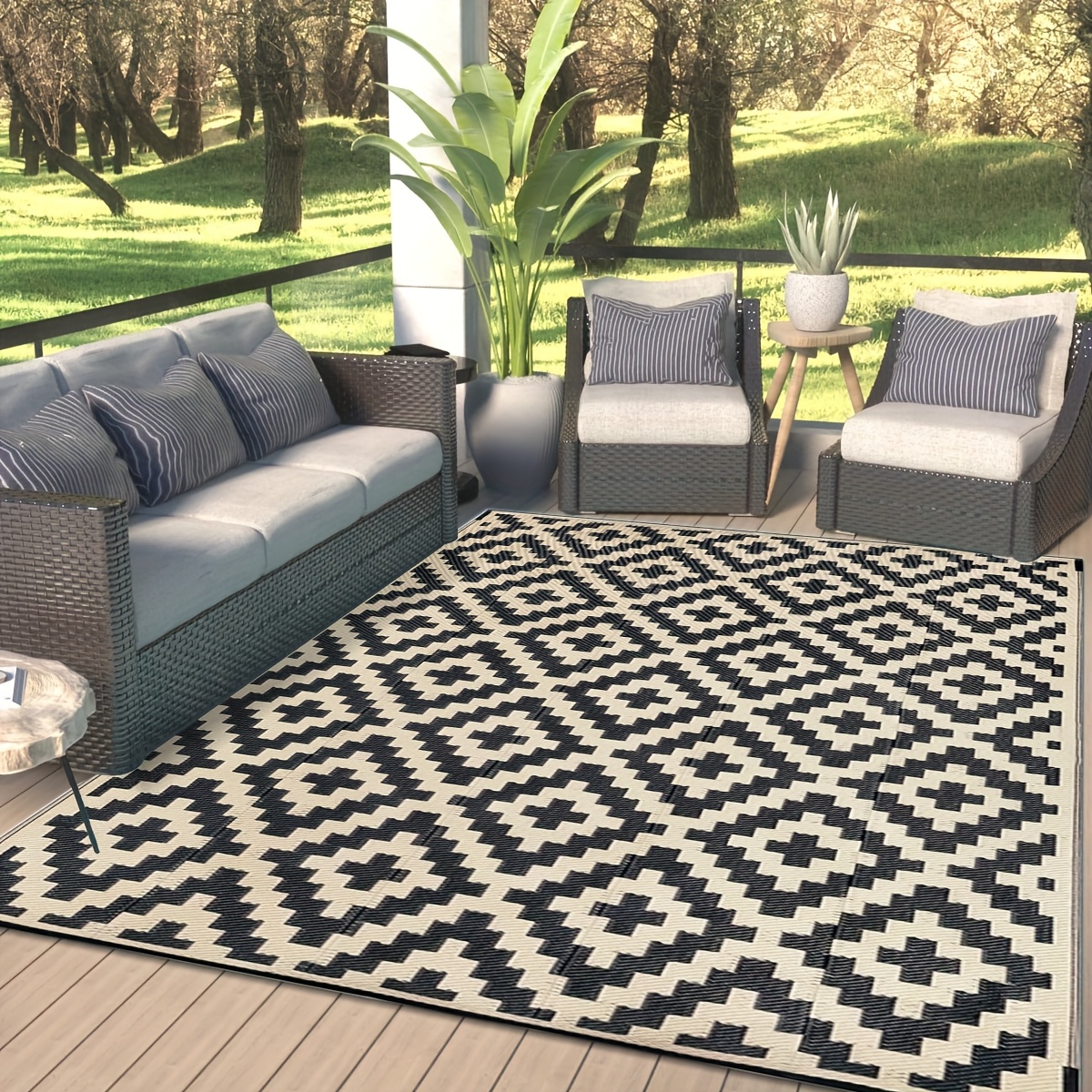 outdoor rugs sold on Temu United States