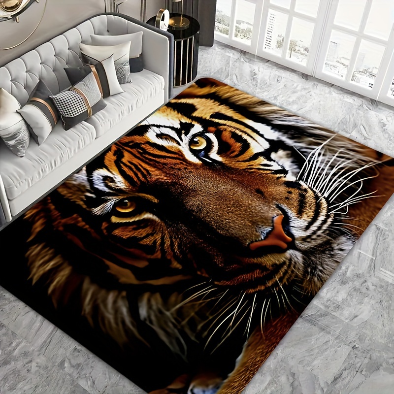 Sponge Carpet Close Angle Tiger Head Animal Pattern Carpet - Temu Ireland