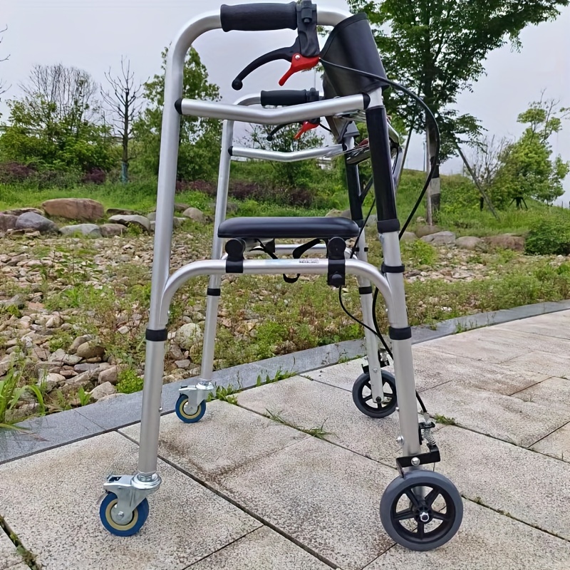 Sturdy And Durable Aluminum Alloy Walker With Wheels And Seat: Robust And Durable, Lightweight ...