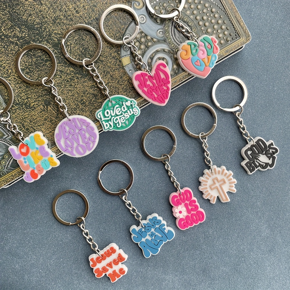 scripture keychains sold on Temu United States