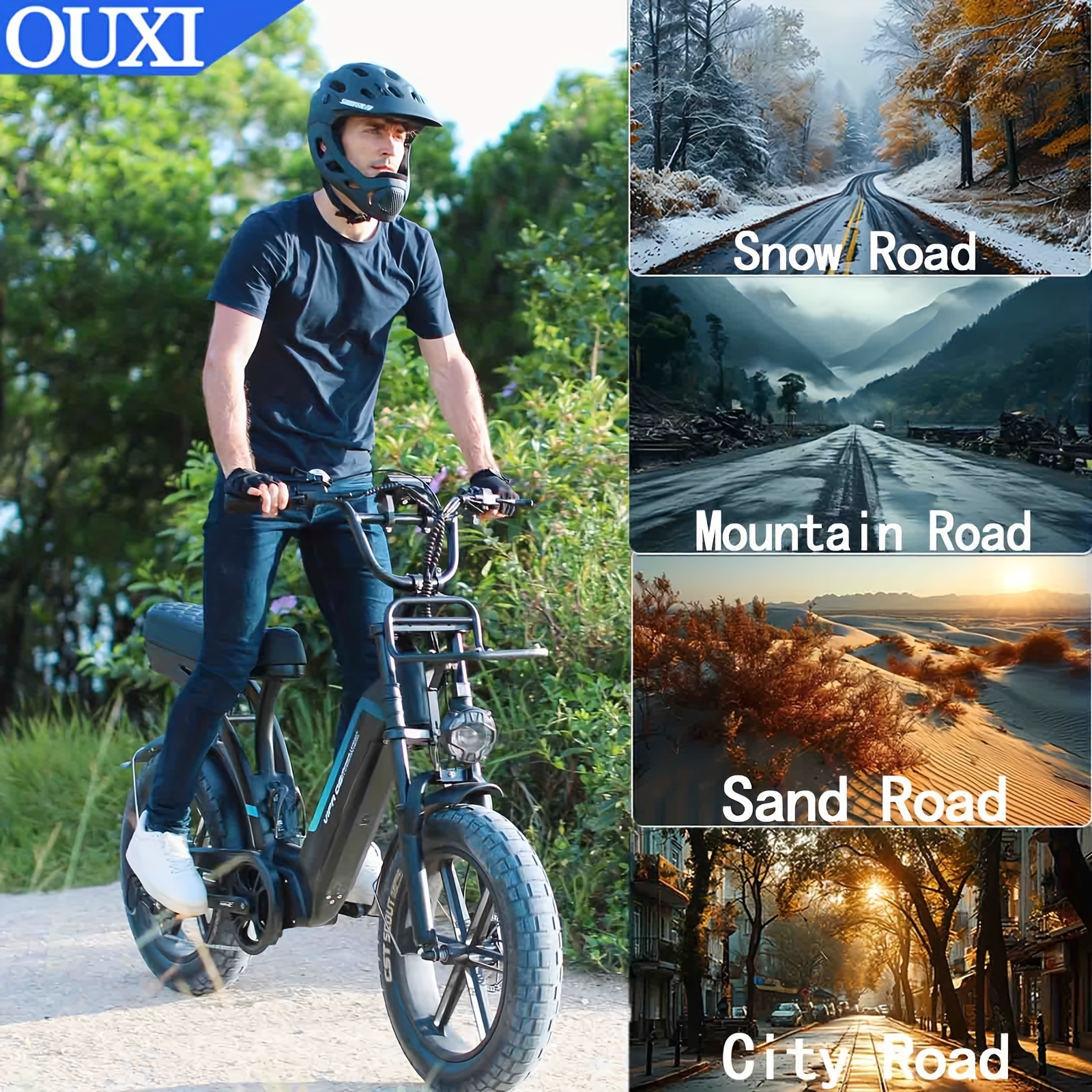 Electric Bike Adults Q8 Motor 25km/h 48v 20ah Removable - Temu