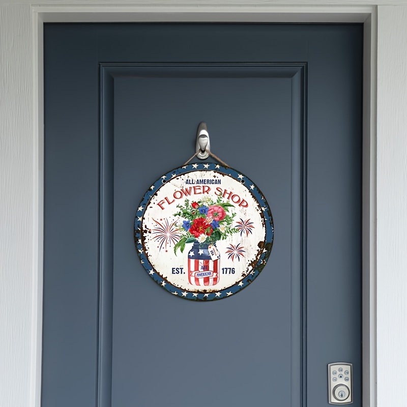 Wooden Hang Tag Sign American Floral Mason Jar Garland Sign - Temu