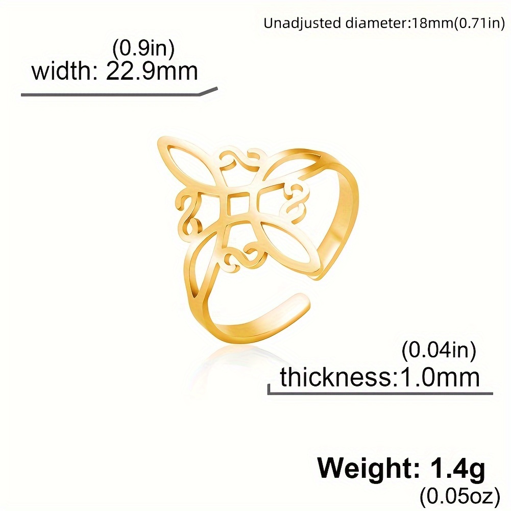 Irish Celtic Knot Ring Stainless Steel Adjustable Ring - Temu Netherlands