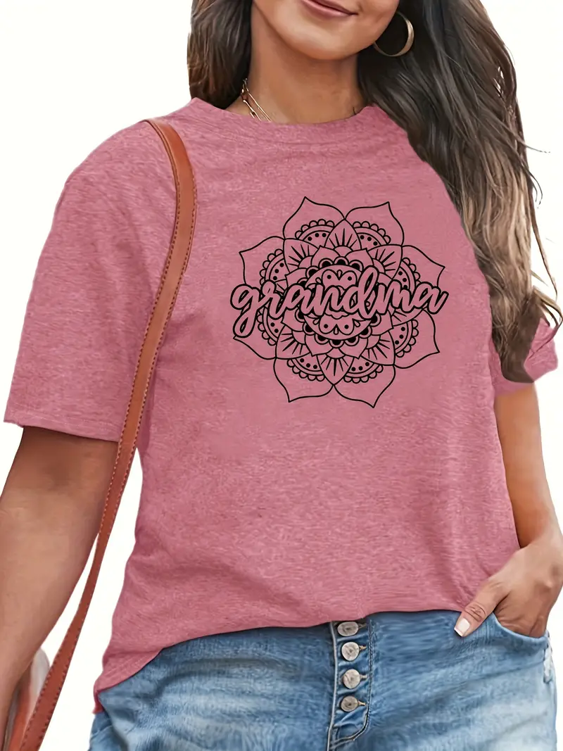 Plus Size Graphic Print T Shirt Casual Crew Neck Short Temu South Africa
