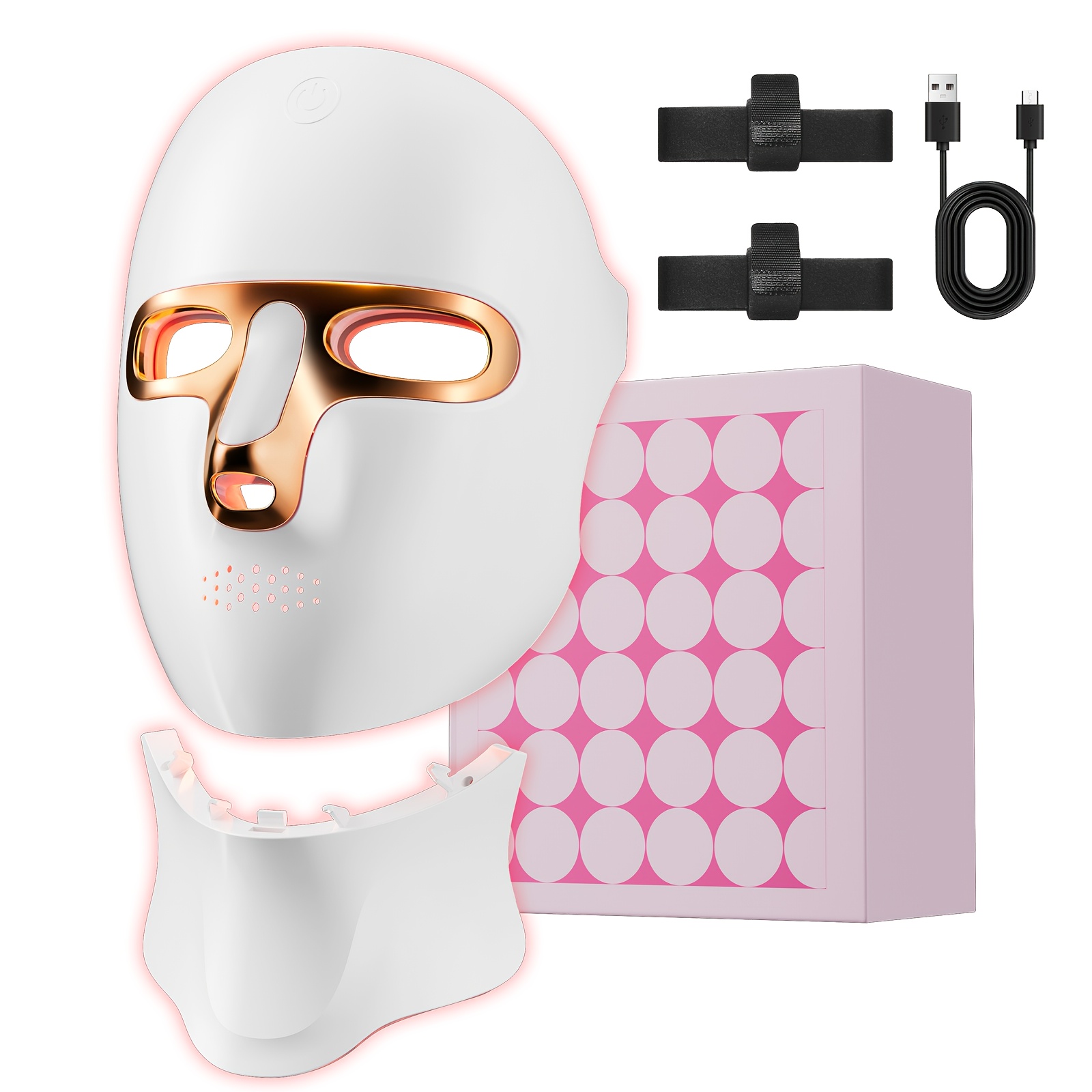 led light mask for face sold on Temu United States