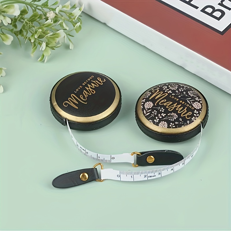 1pc 2pcs 1 5m portable retractable vintage pu leather mini tape measure ...
