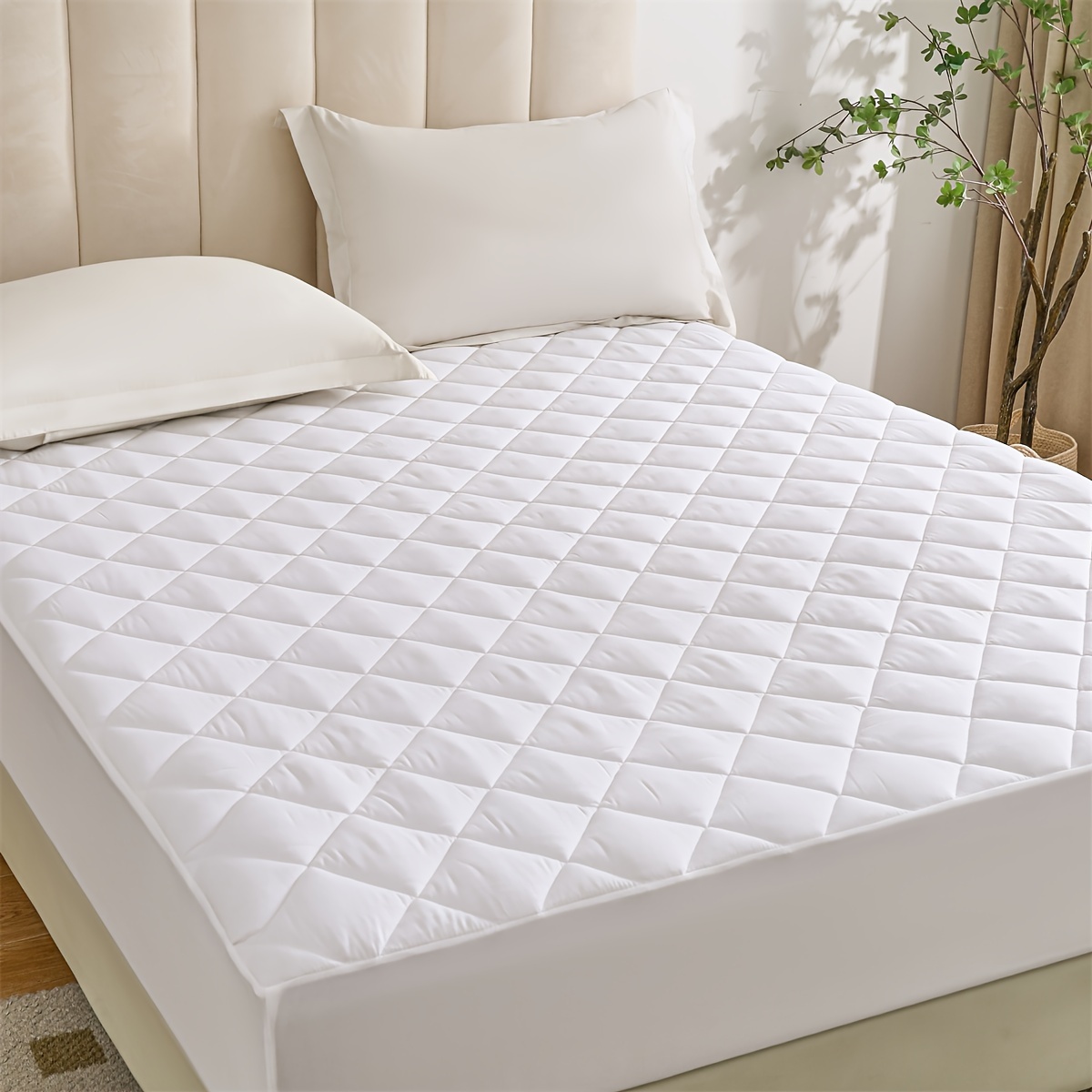 Mattress Cover Breathable Quilted Fitted Mattress Protector - Temu Portugal