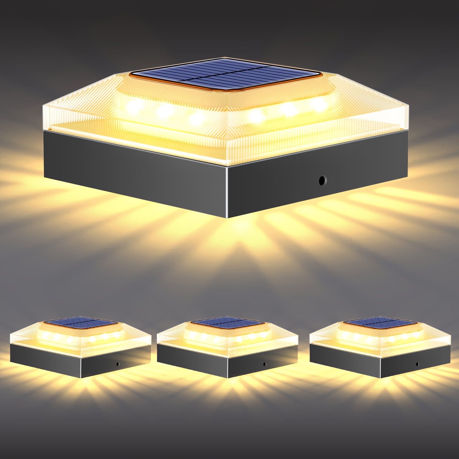 solar post lights sold on Temu Canada