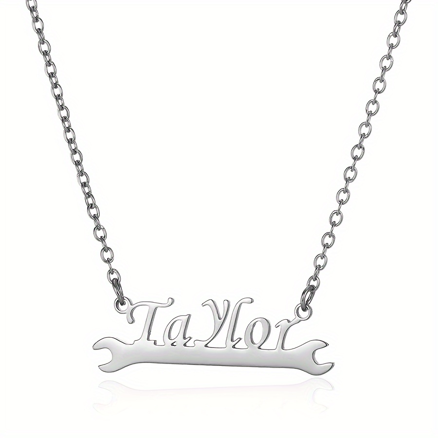 Customized Name Wrench Pendant Necklace Stylish Personalized - Temu ...