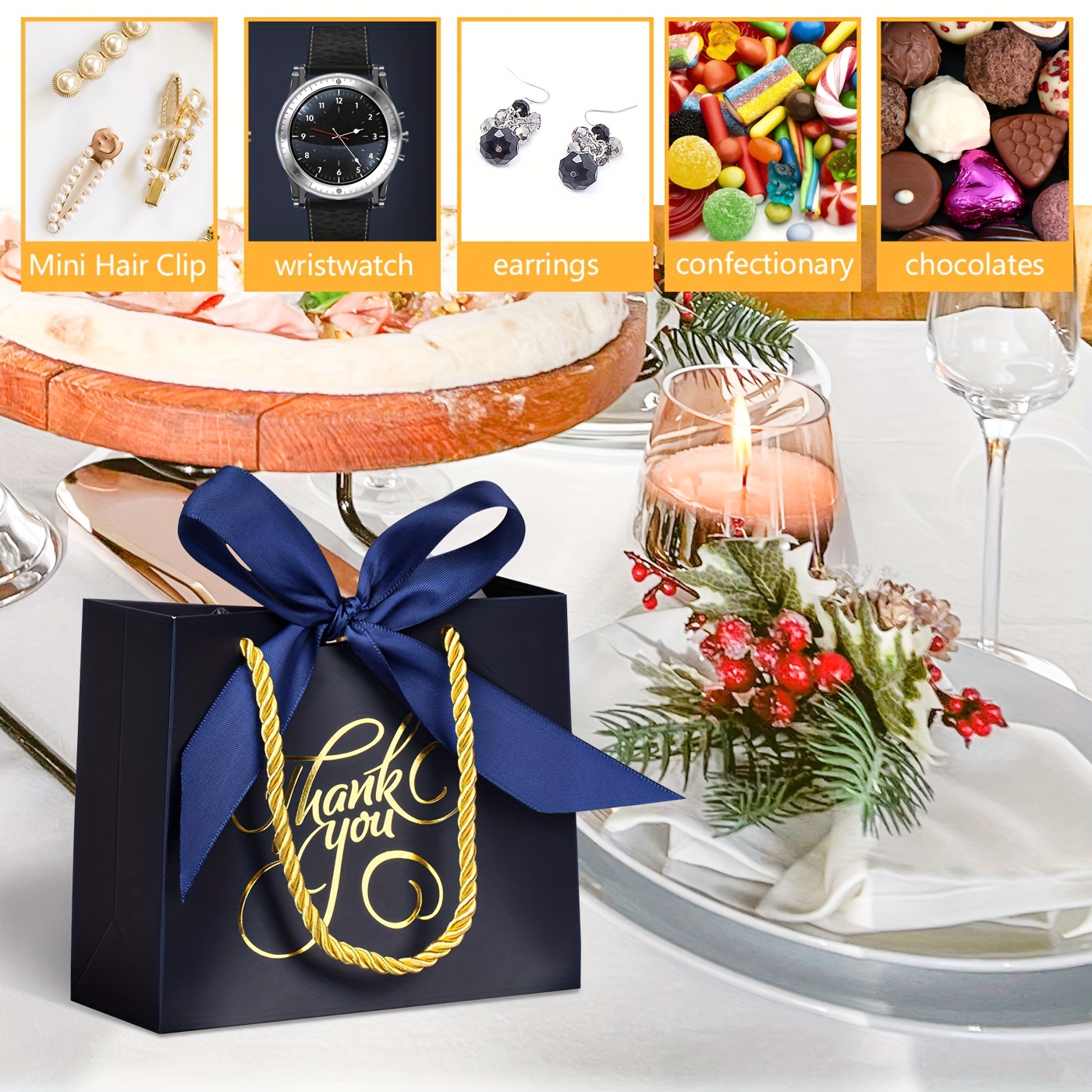 Blue gift bags bulk store