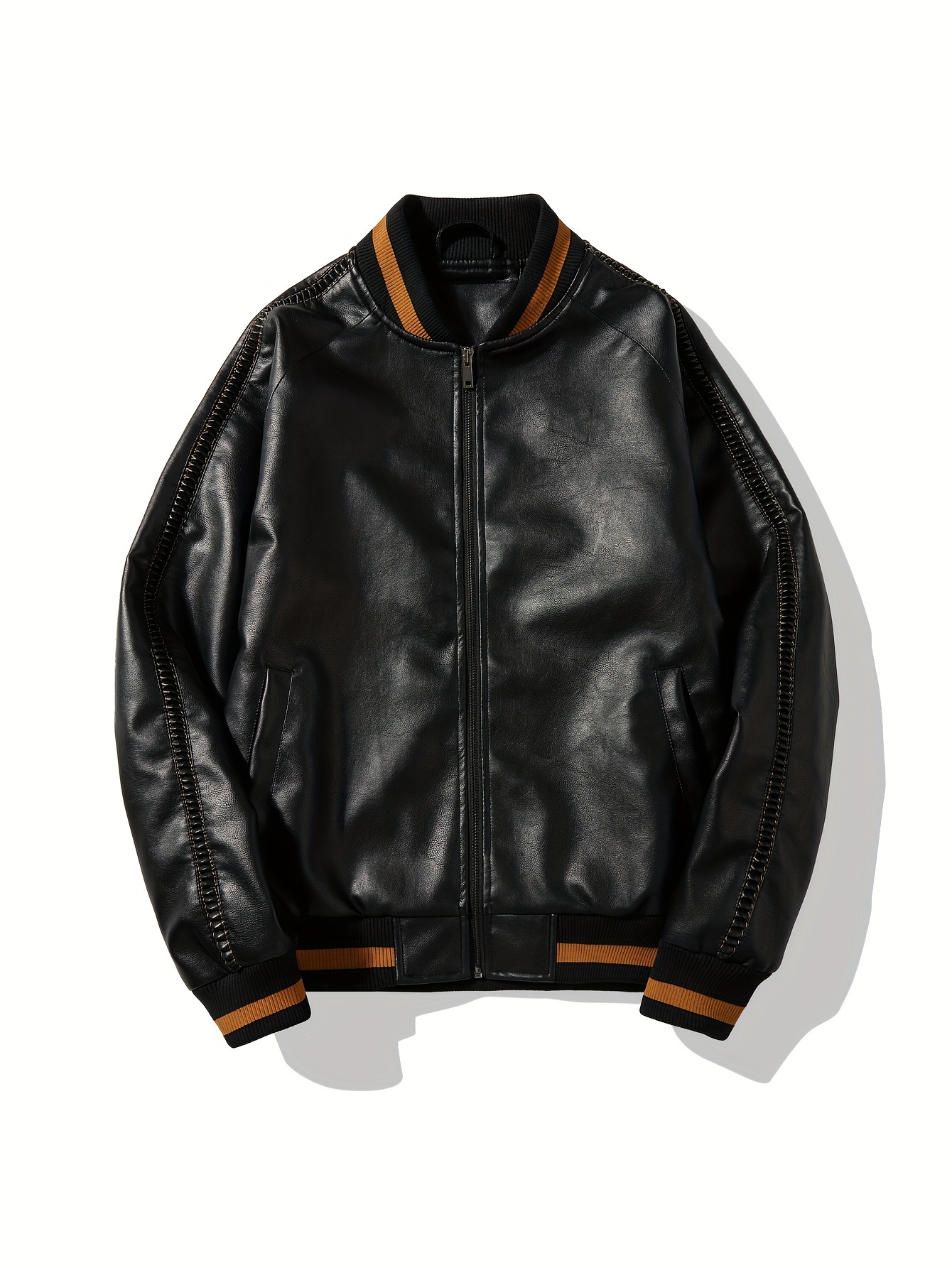 leather jacket for motorcycle sold on Temu United States