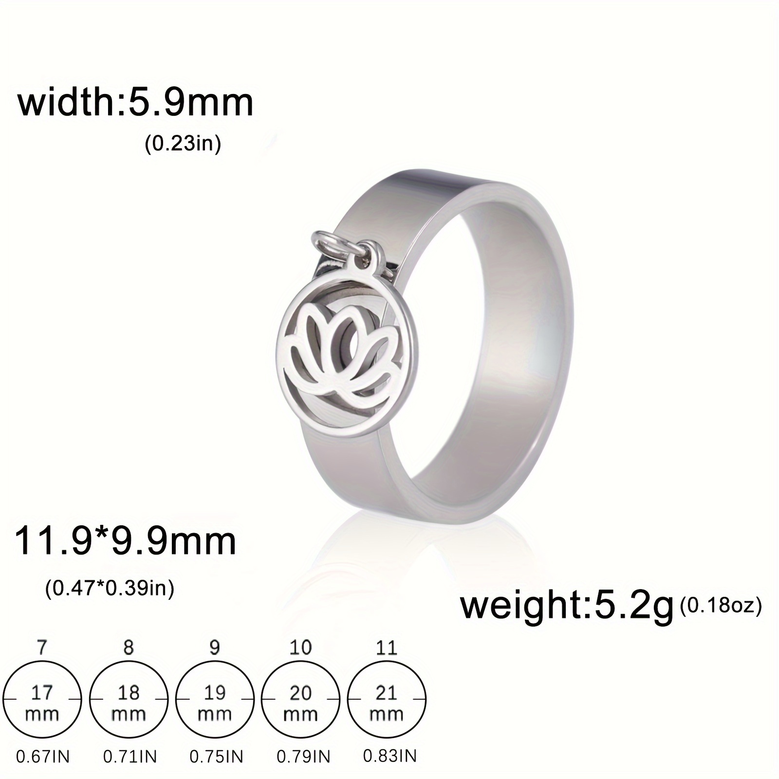 Lotus Flower Charming Ring Men Amulet Jewelry Stainless - Temu United ...
