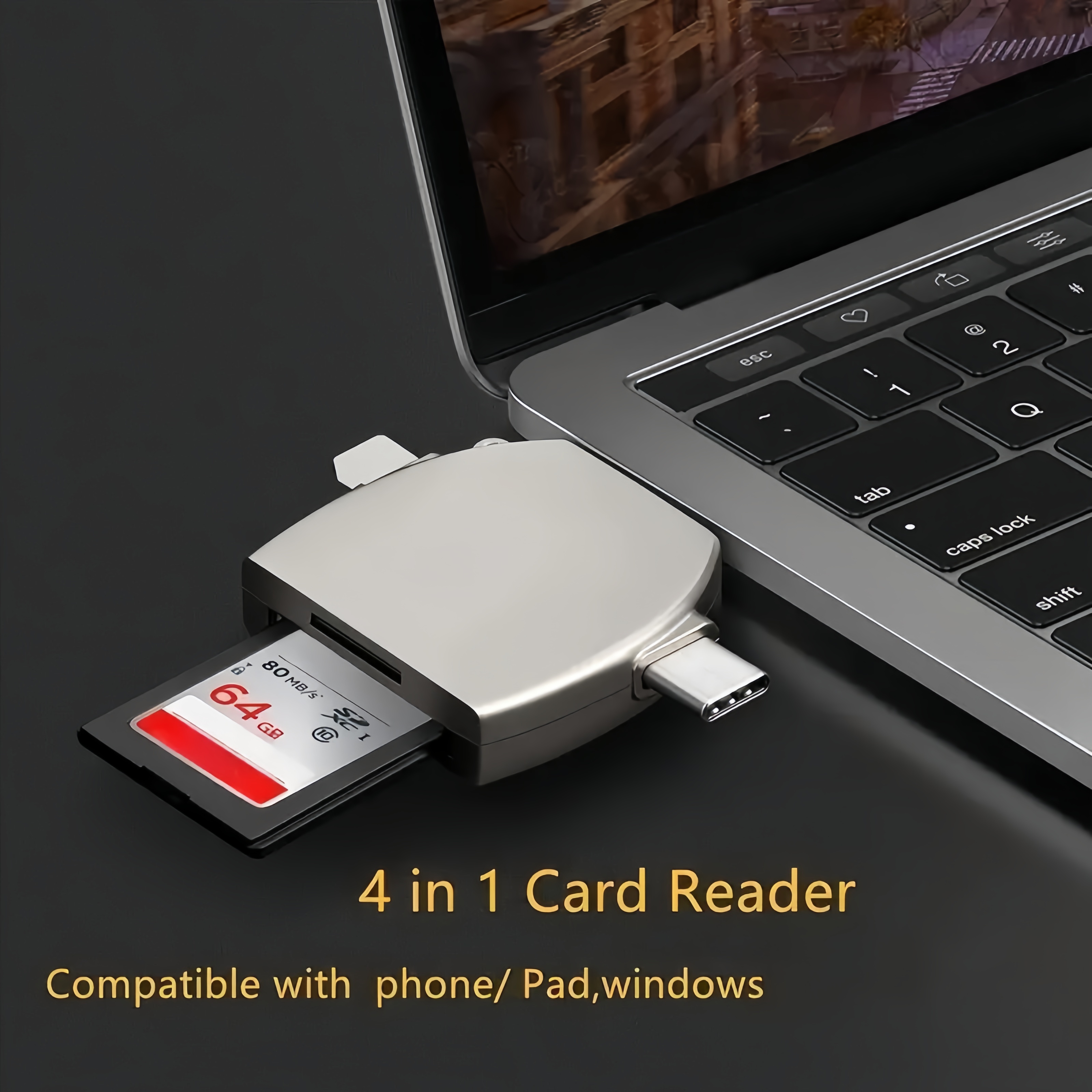 Sd/ Card Reader Portable Memory Card Reader 4 in 1 - Temu