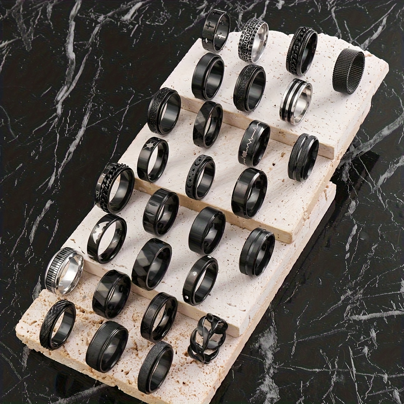 men punk rings sold on Temu United States
