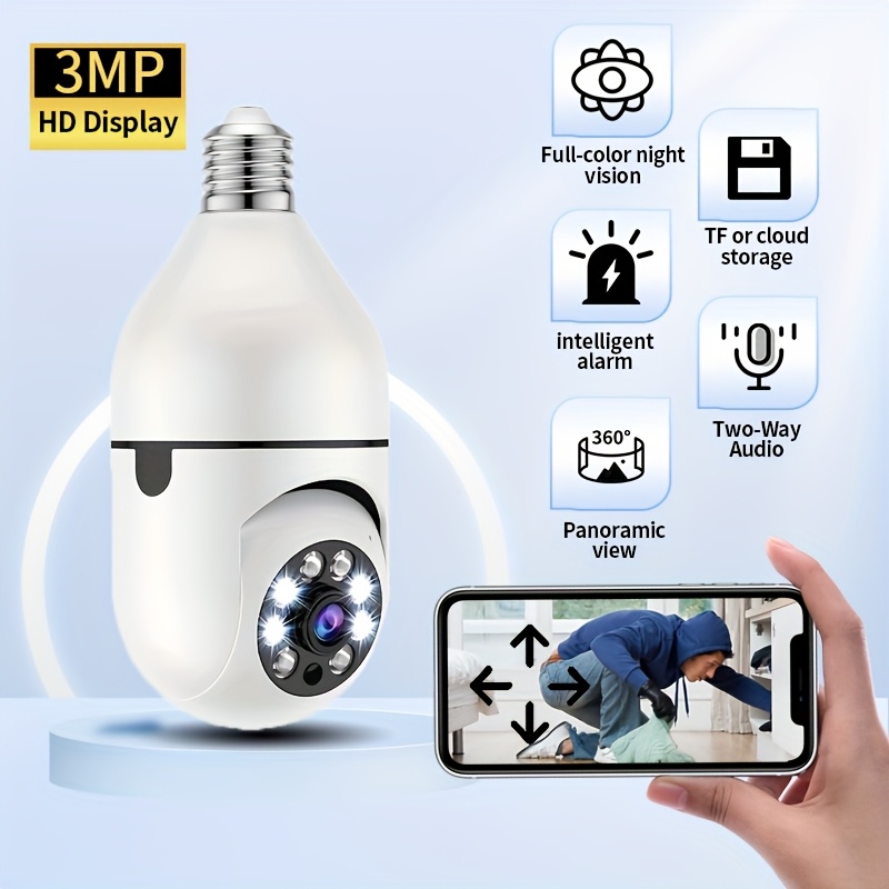 Ring Indoor Camera Wireless INNOBULE 4MP Light Bulb 4G Hz. Wireless ...