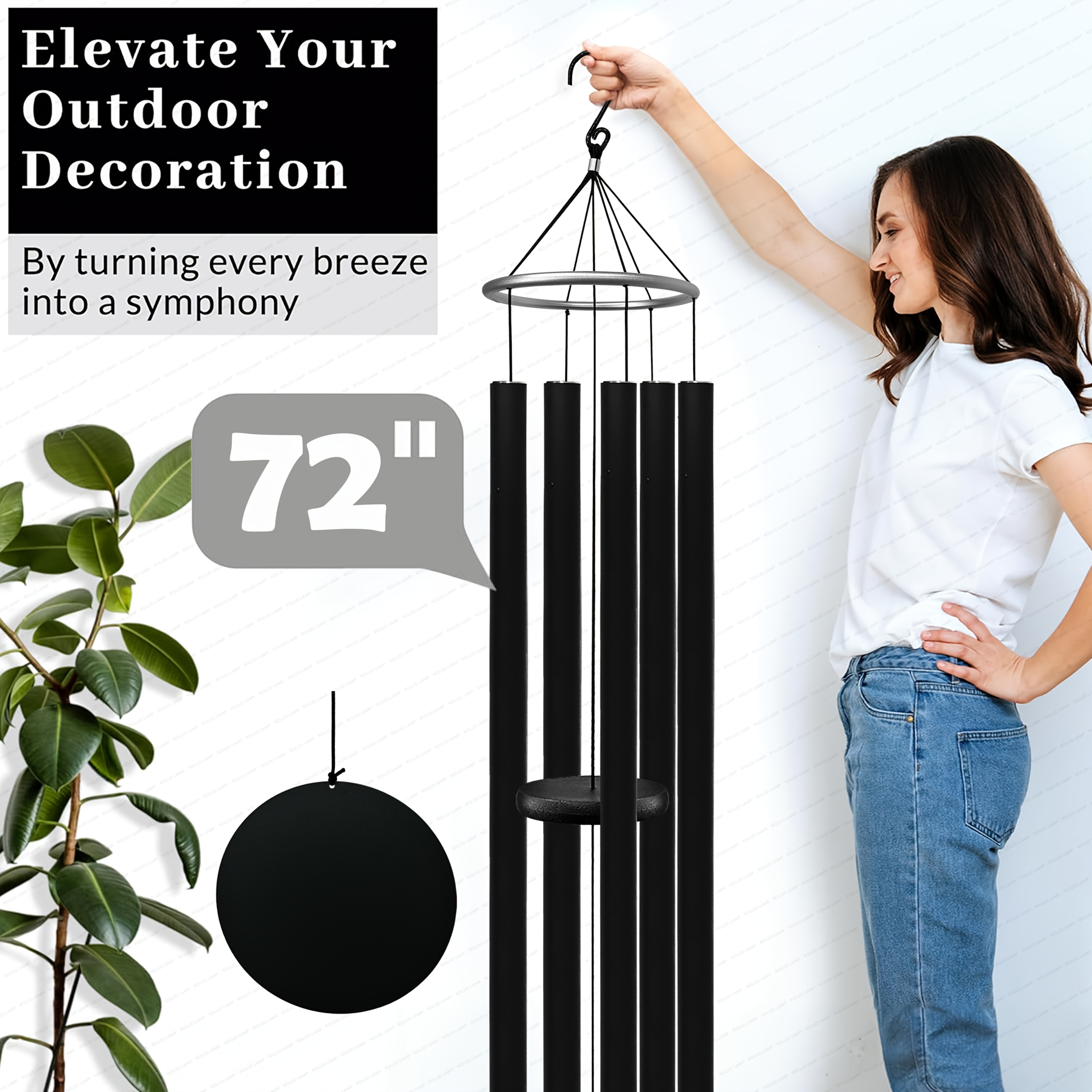 outdoor wind chimes sold on Temu United States