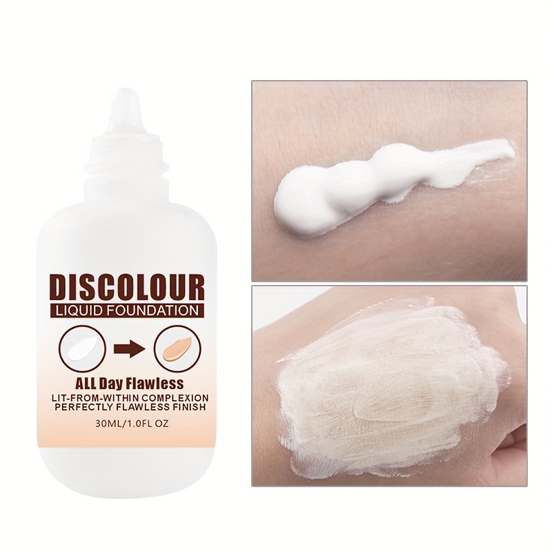 디스컬러 30ml 리퀴드 파운데이션 풀 커버리지 방수 방한 오일 컨트롤 하이드레이팅 모든 피부 타입에 적합한 매트