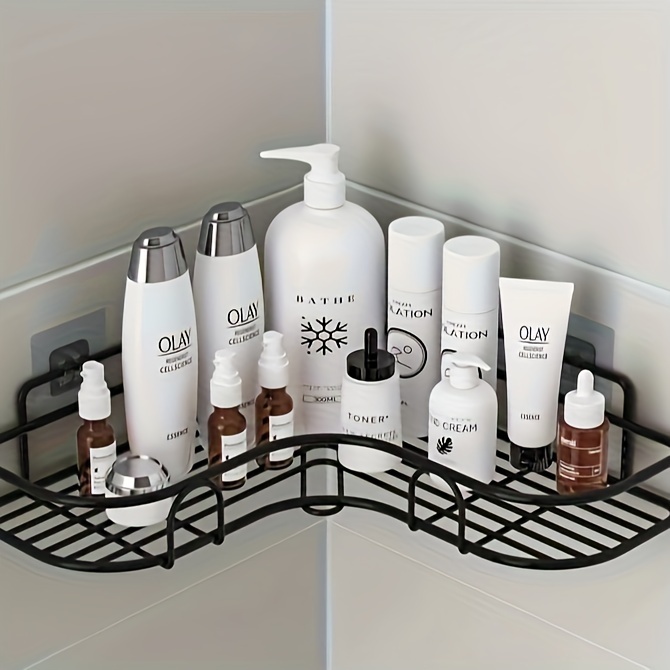 Corner Shower Caddy Wall Mounted Bathroom Shelf Organizer No Drill ...